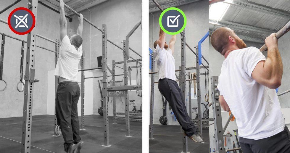 Lower back extended. Pull-up/Hang Movement Therapy. • Range Of Motion