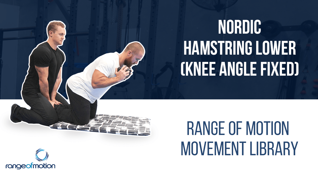 Nordic Hamstring Lower Knee Angle Fixed • Range Of Motion