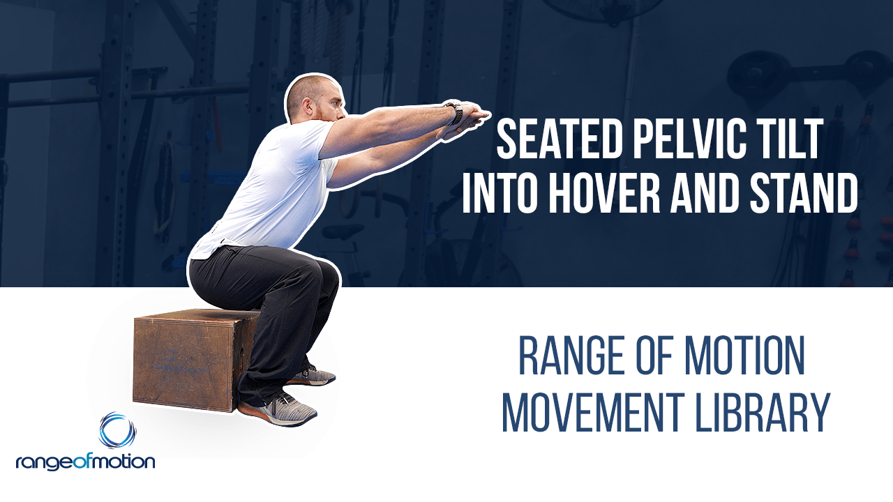 Seated Pelvic Tilt Into Hover and Stand • Range Of Motion