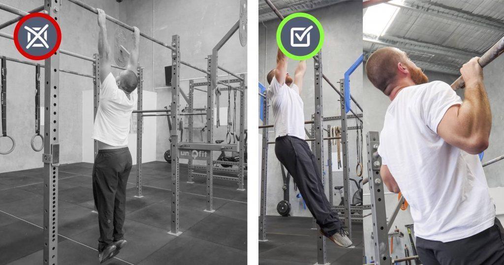 Shoulders forward / shoulder blades apart. Pull-up/Hang Movement ...